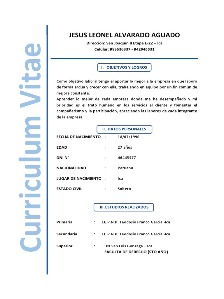 CV Jesus Alvarado | PDF