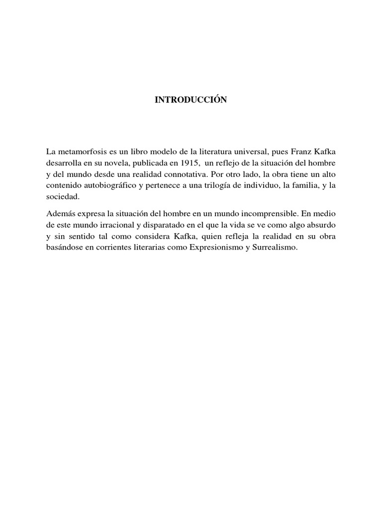 Imprem Español 1 | PDF | Franz Kafka | La metamorfosis