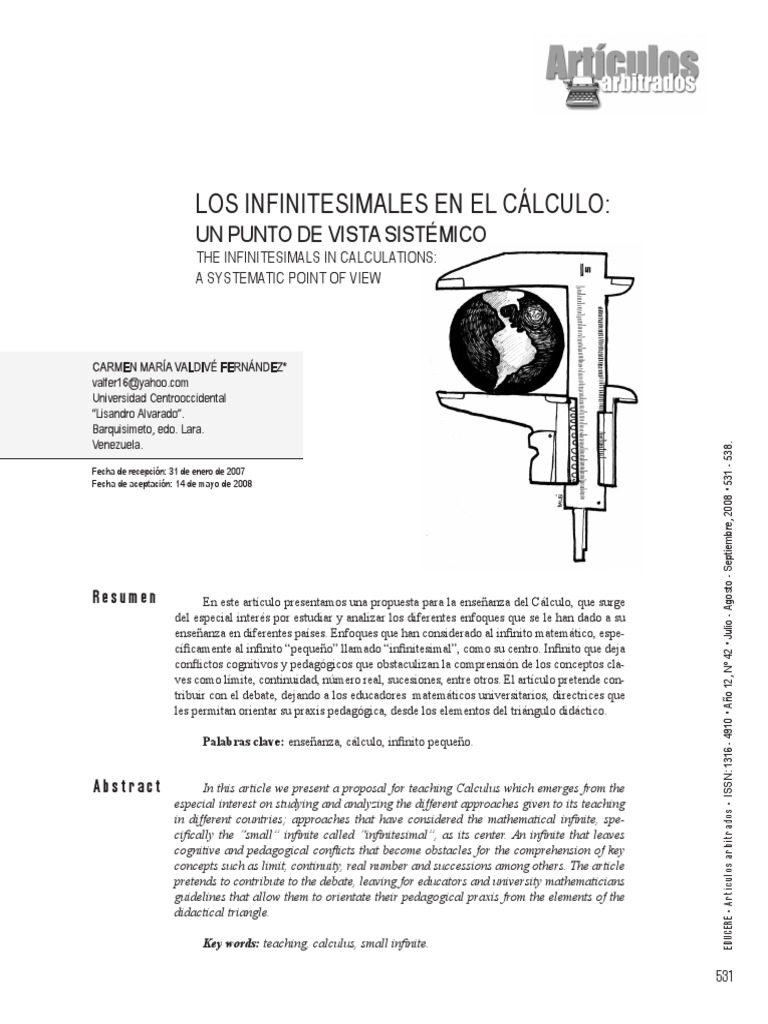 Los Infinitesimales en El Calculo Un Punto de Vista Sistemico PDF | PDF ...