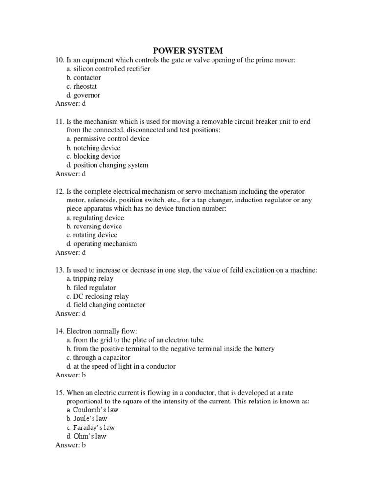 Collection of REE Board Exam Objective Type Exam | PDF | Transformer ...