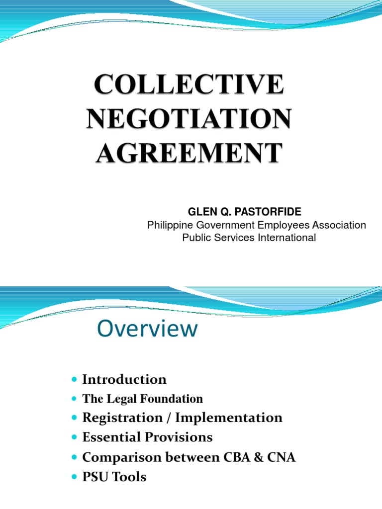 Collective Negotiation Agreement | PDF | Collective Bargaining | Trade ...