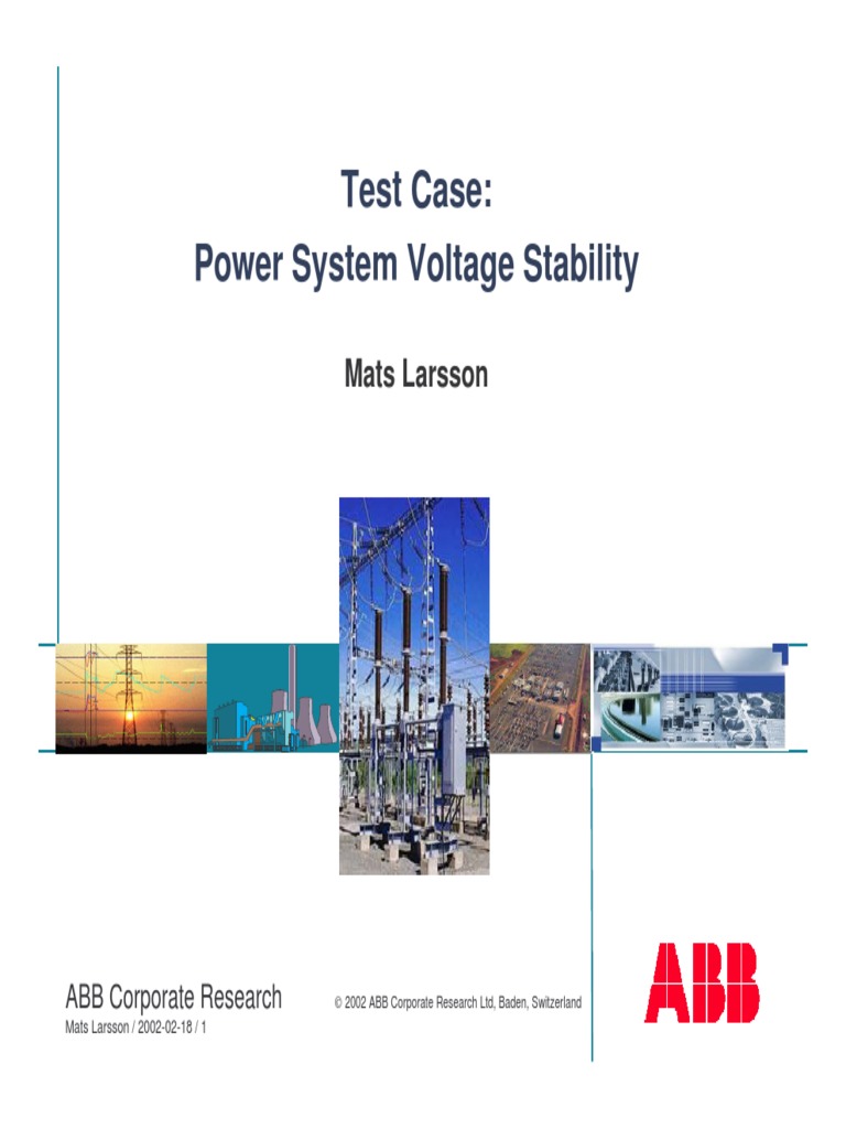ABB Power System Voltage Stability | PDF | Stability Theory | Control ...
