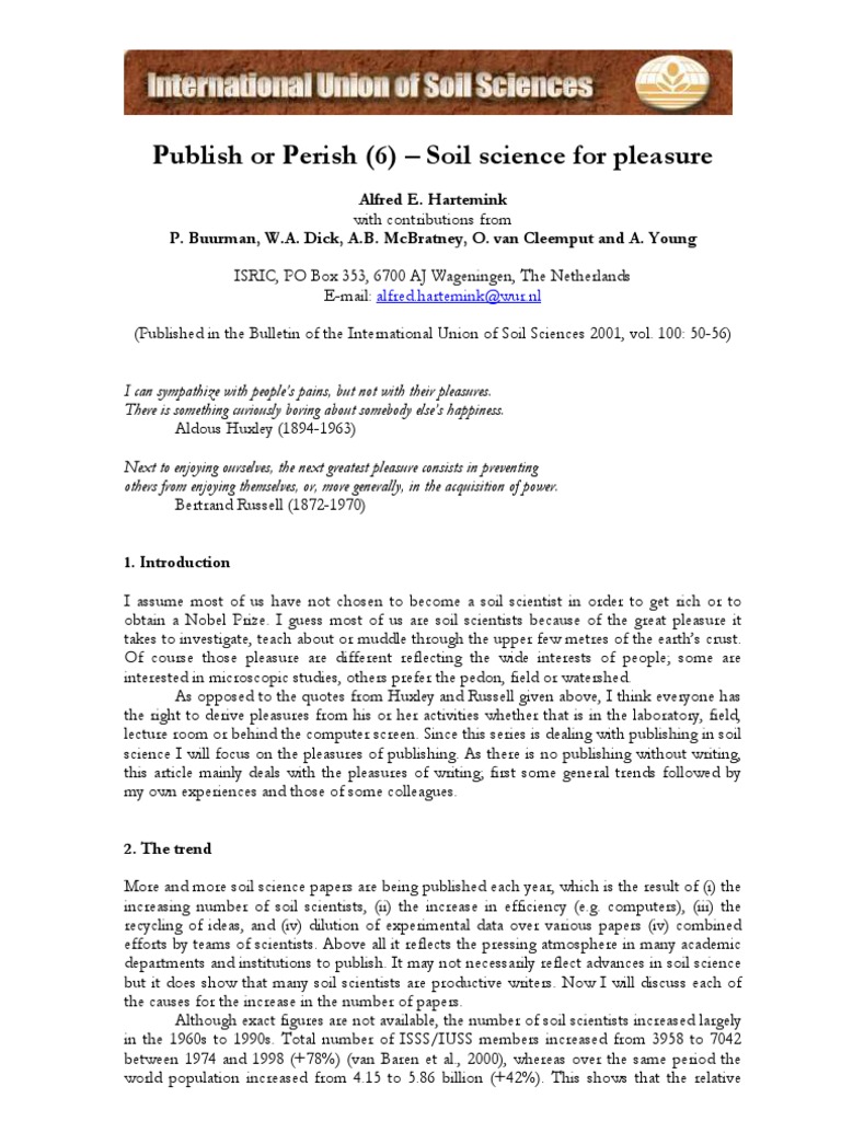Soil Writing Tips | PDF | Academic Journal | Scientist