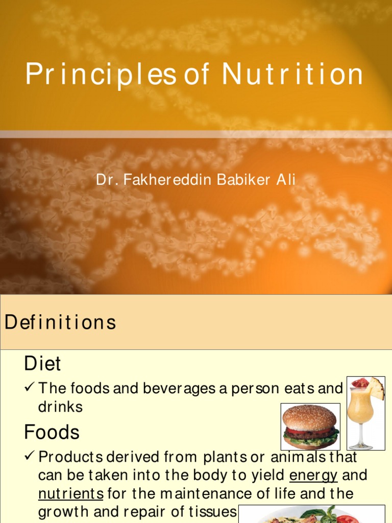 Principles of Nutrition | Nutrition | Nutrients