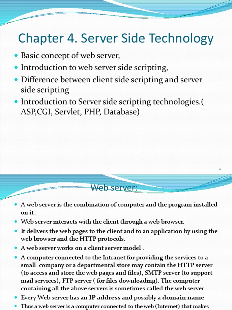 Server-Side Web Technologies Explained | PDF | Dynamic Web Page | Web ...