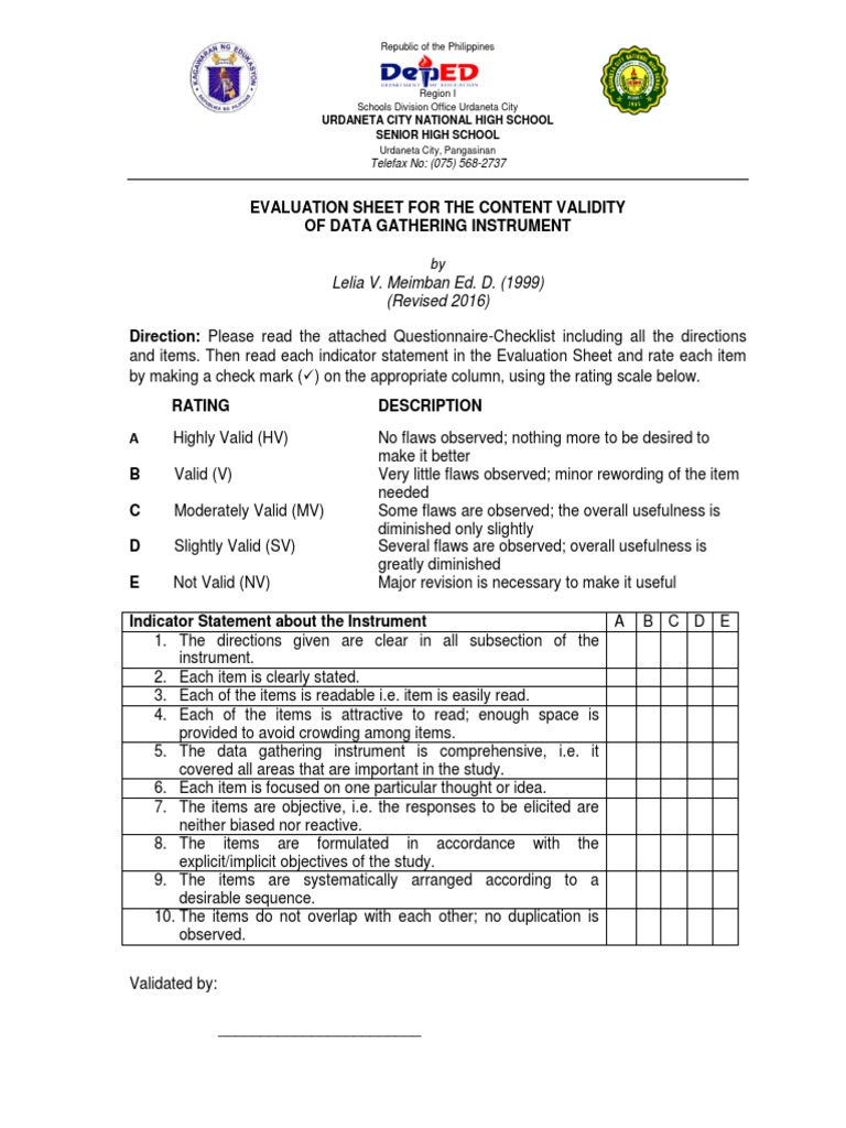 Validity Test | PDF | Behavioural Sciences | Cognition