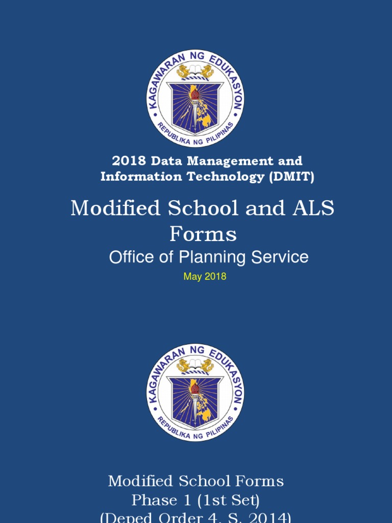 Modified School Forms Overview As of May 2018 | PDF | Birth Certificate ...