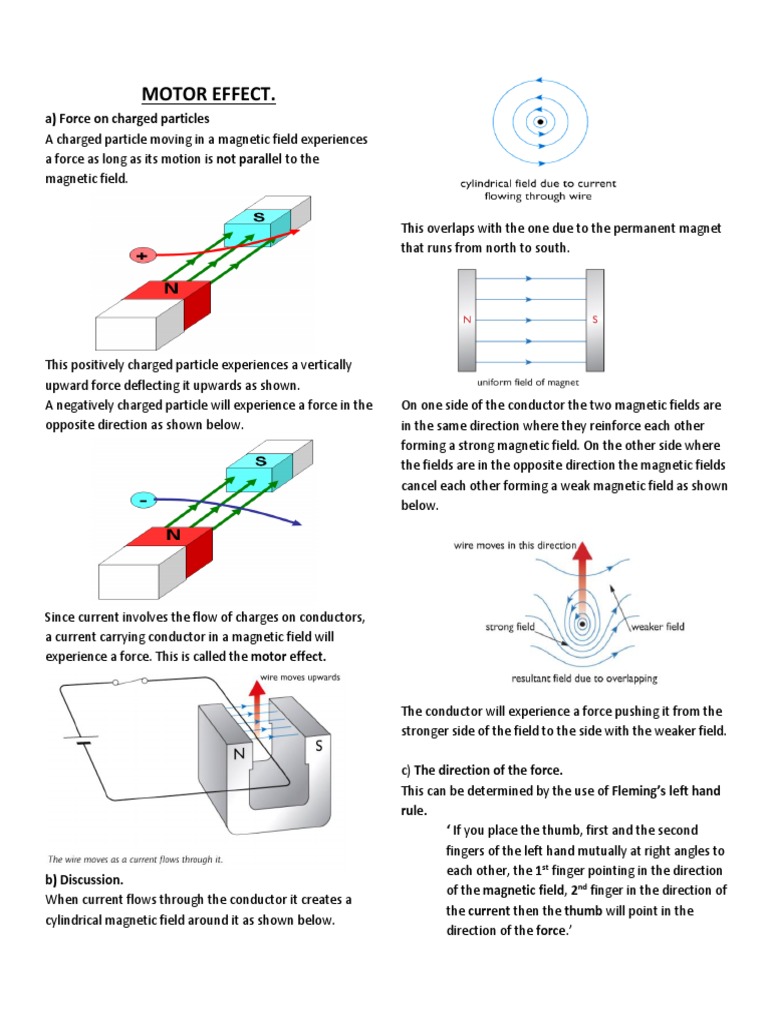 Motor Effect | Download Free PDF | Magnetic Field | Electric Current