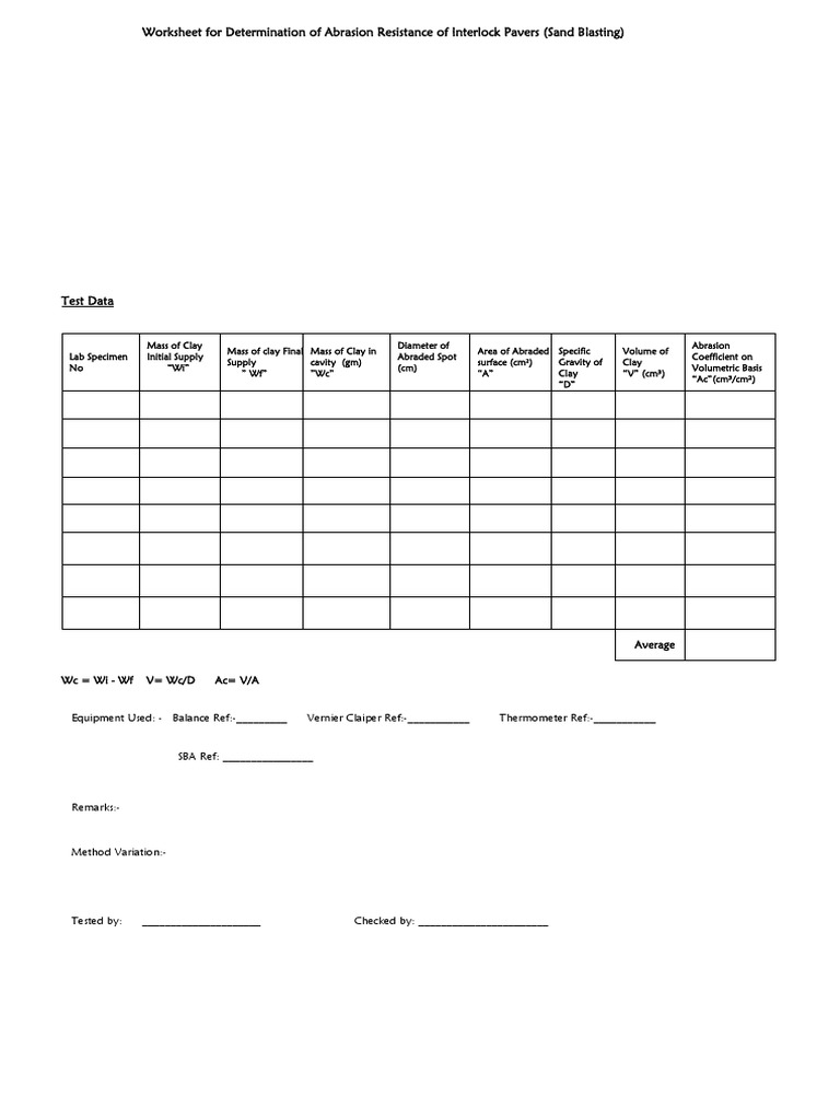 Worksheet Sandblasting | PDF