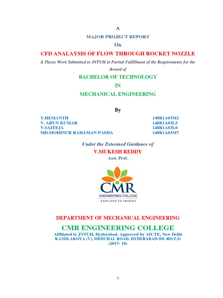 CFD Analysis of Flow Through Rocket Nozzle | PDF | Nozzle | Rocket Engine