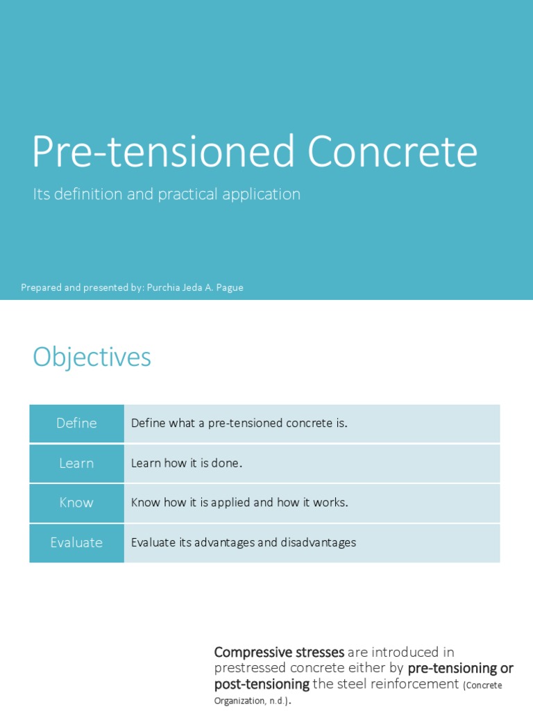 Pre-Tensioned Concrete | PDF | Prestressed Concrete | Structural ...