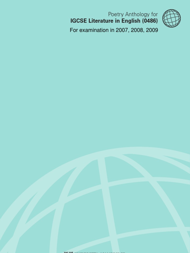 Igcse English Poetry Anthology | PDF | Copyright | Nature