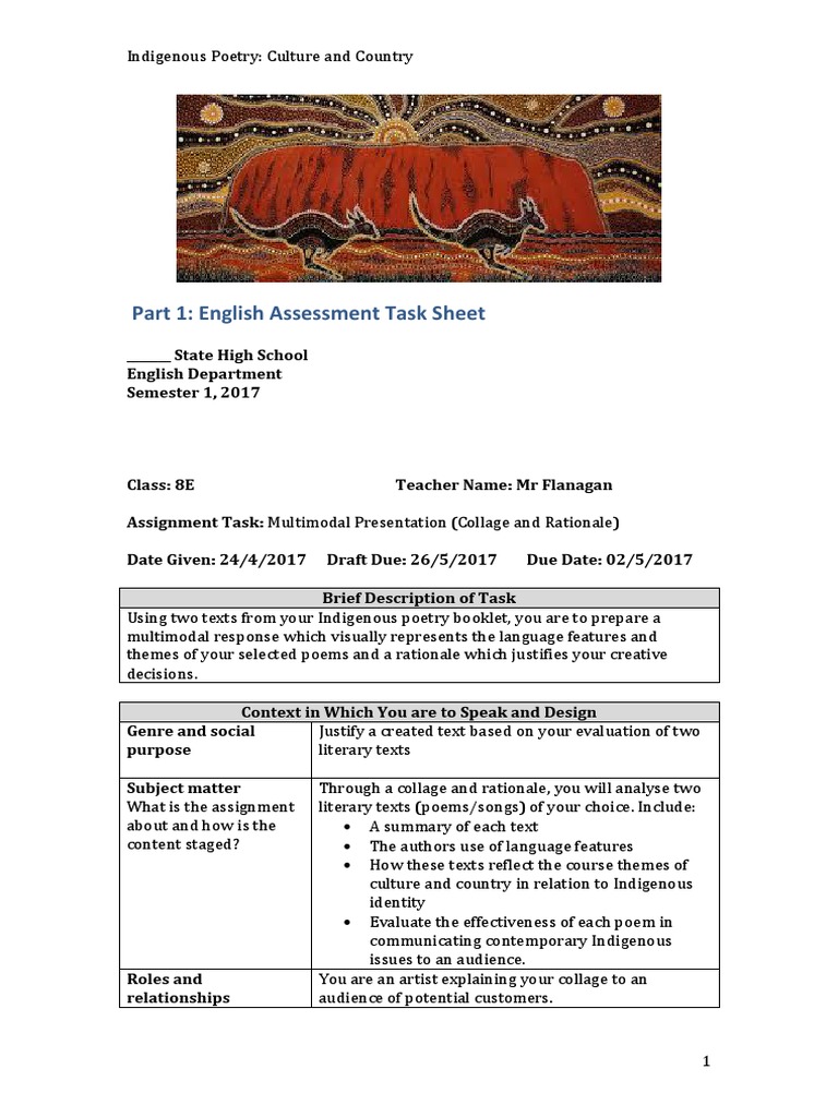 Indigenous Poetry English Unit | PDF | Poetry | Teachers