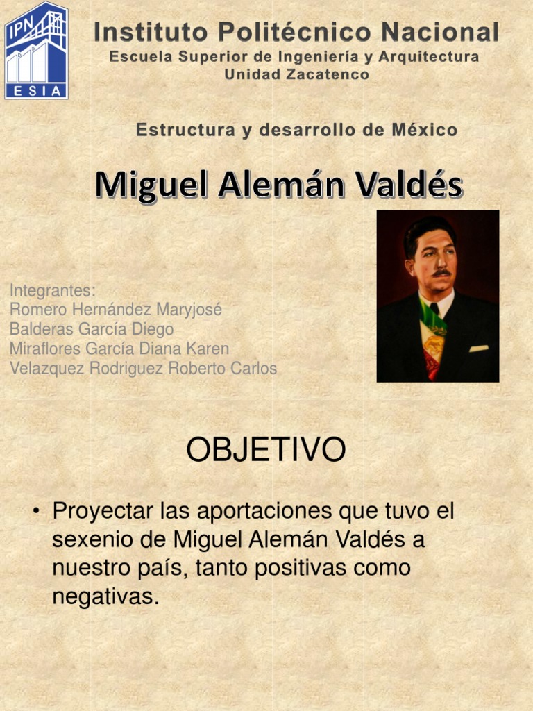 Aportaciones y logros de Miguel Alemán Valdés | PDF | Partido ...