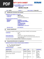 Safety Data Sheet Bleach | PDF | Toxicity | Bleach