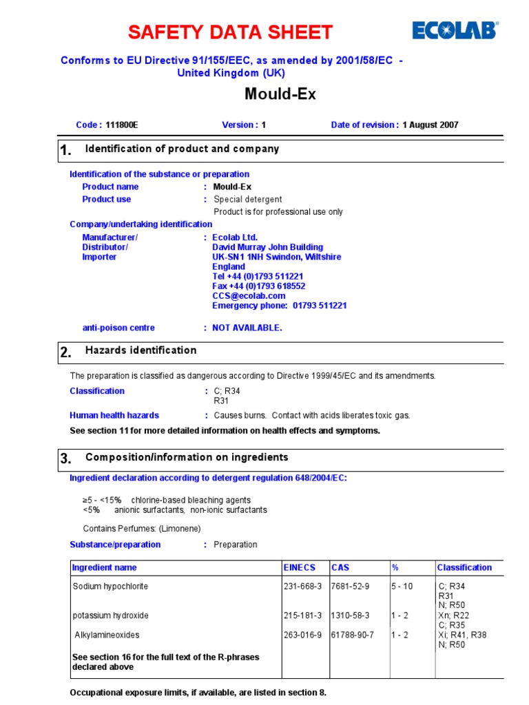 Mould Ex | PDF | Toxicity | Water