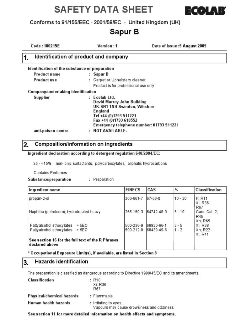 Sapur B | PDF | Personal Protective Equipment | Waste Management