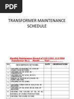 Power Transformer Pre Commisioning Checklist | PDF | Transformer | Relay