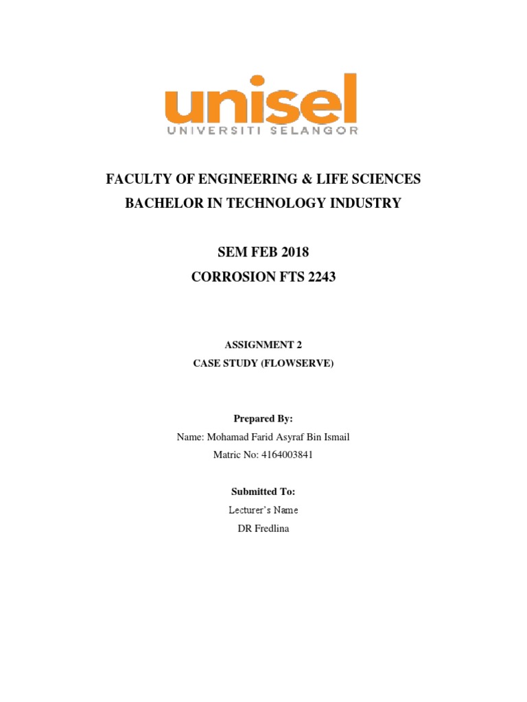 Case Study On Flowserve | PDF | Valve | Corrosion