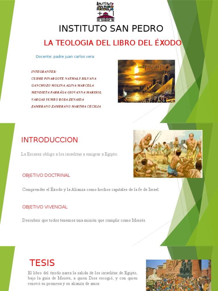 La Teologia Del Libro Del Éxodo