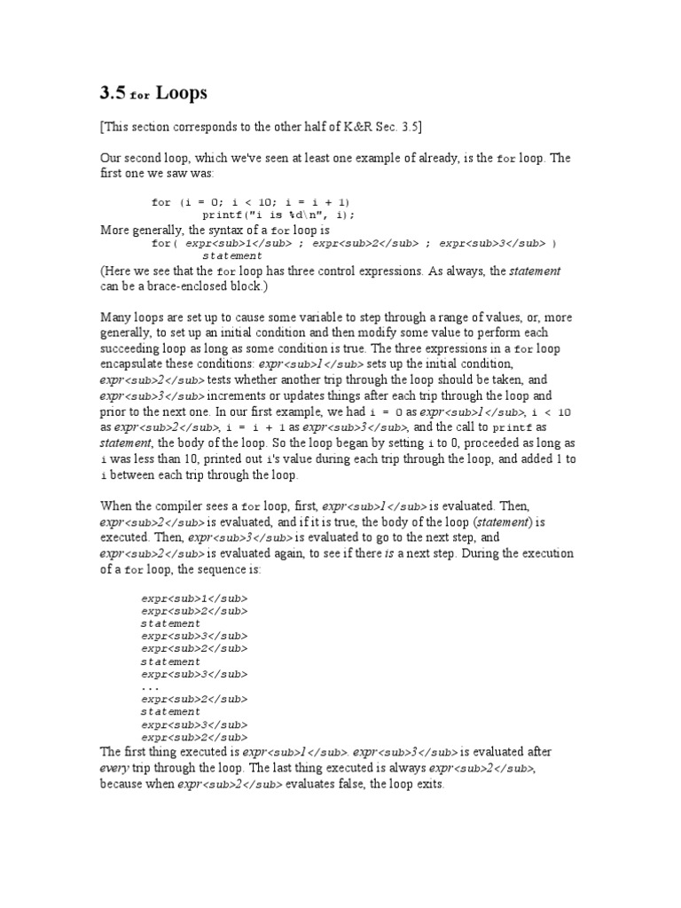 3 - 5 TTfor-TT Loops | PDF | Control Flow | C (Programming Language)