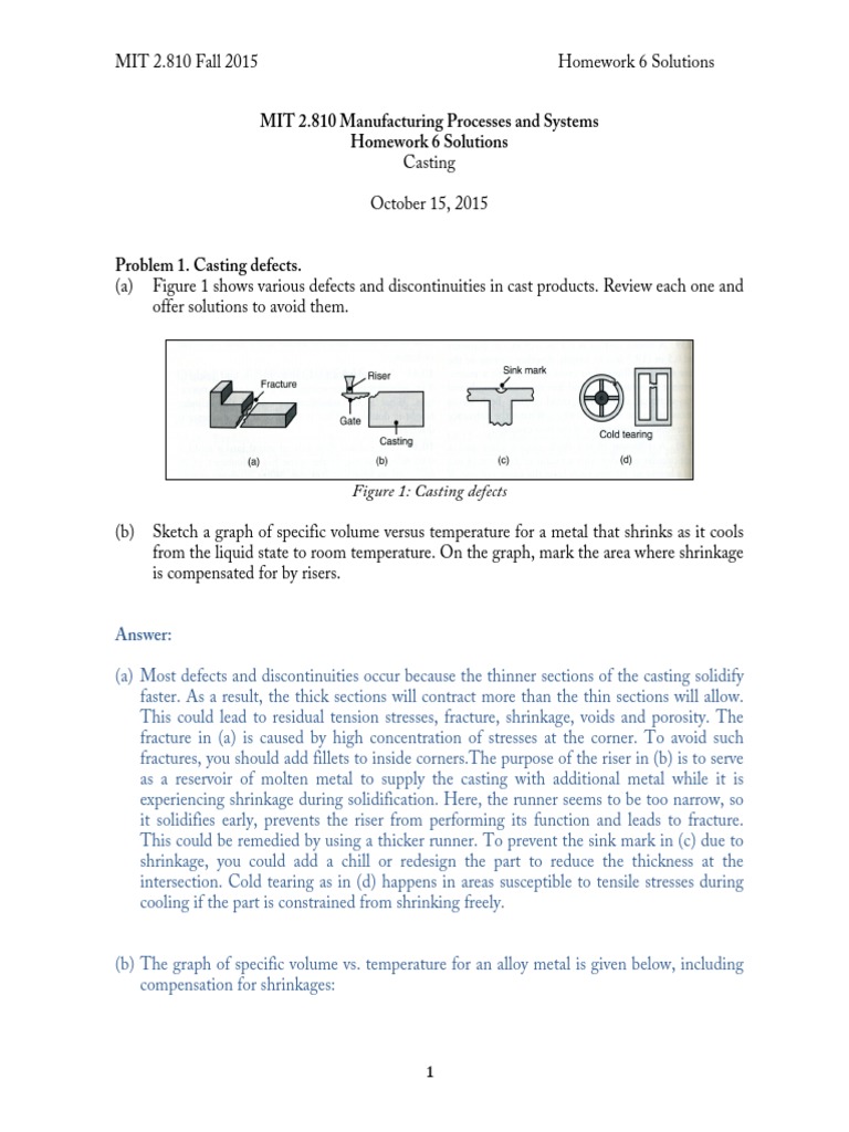 Analysis of Casting Defects, Cooling Times, and Shrinkage in Aluminum ...