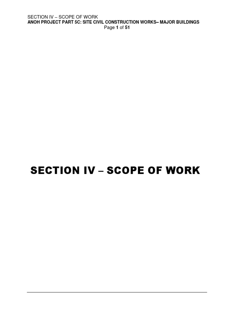 Section IV - Site Civil Construction - Major Buildings Scope of Work ...