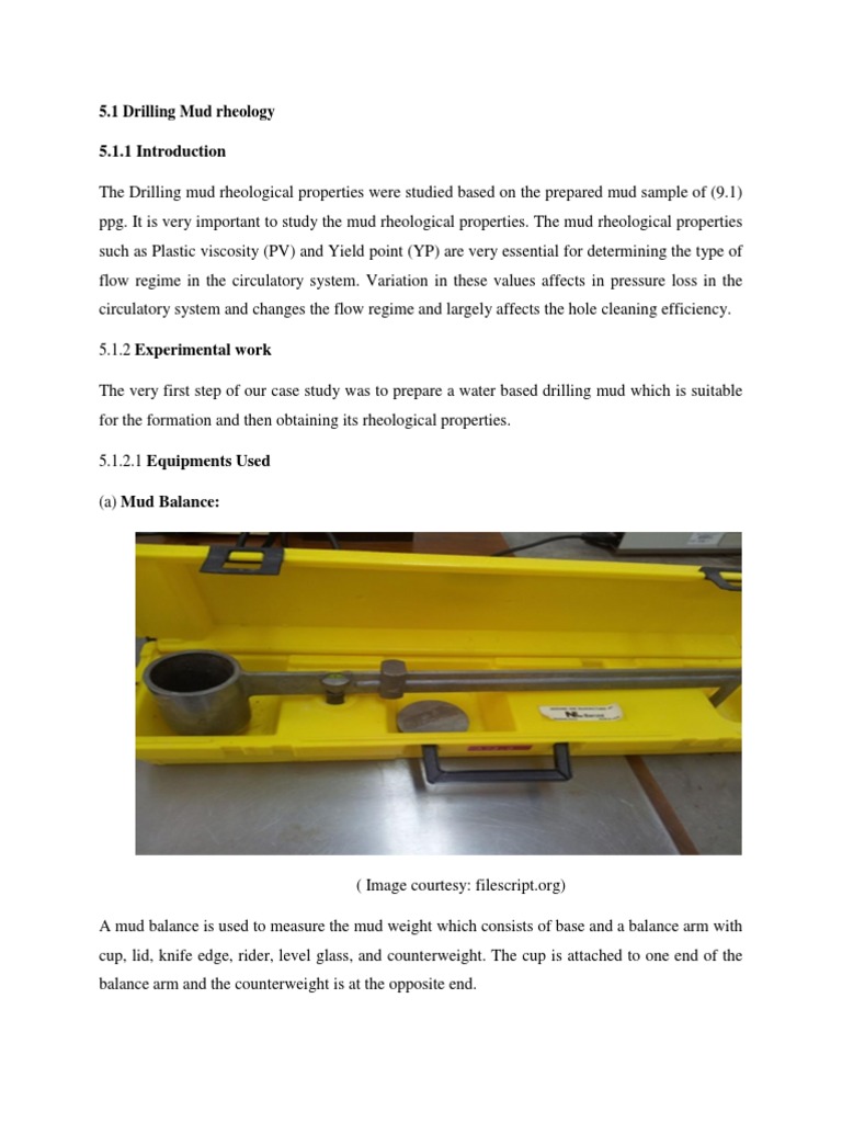 5.1 Drilling Mud Rheology | PDF | Horsepower | Weighing Scale