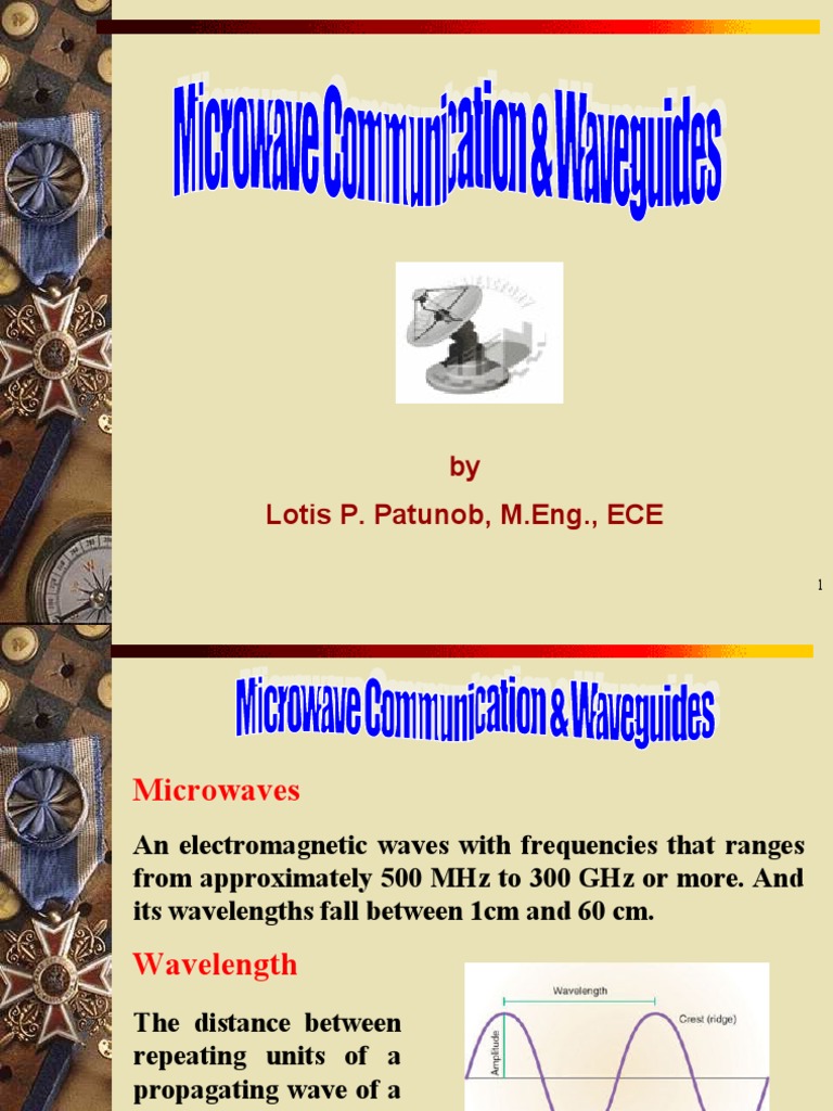 Microwave Communication & Wave Guides | PDF | Electromagnetic Radiation ...