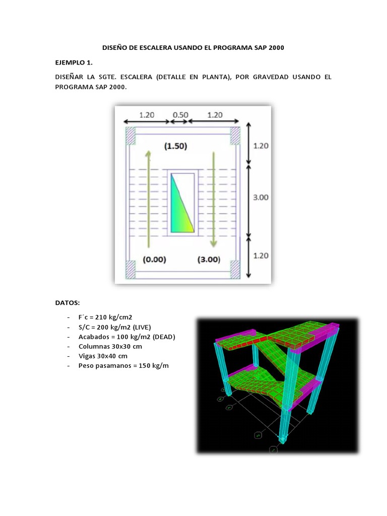 Manual Escalera Simple Sap2000 | PDF