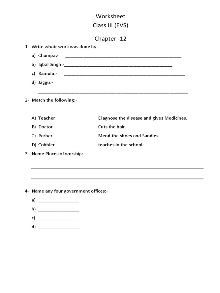 863460173worksheet For Class III Evs | PDF | Pottery | Nature