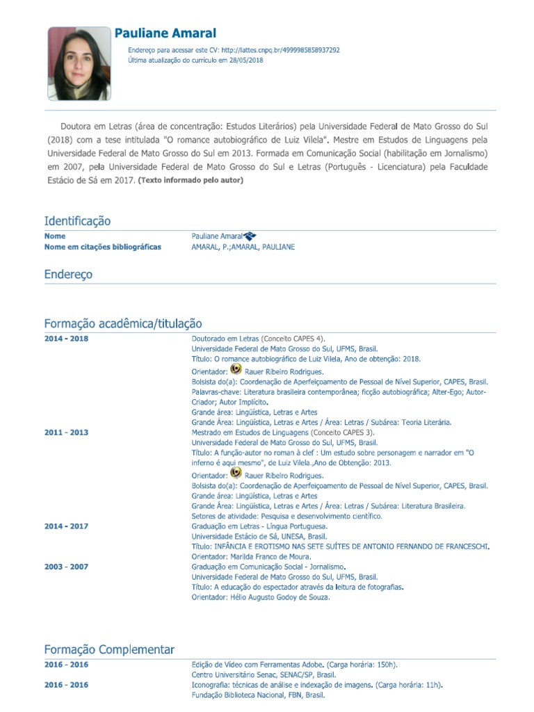 Curriculum Lattes | PDF