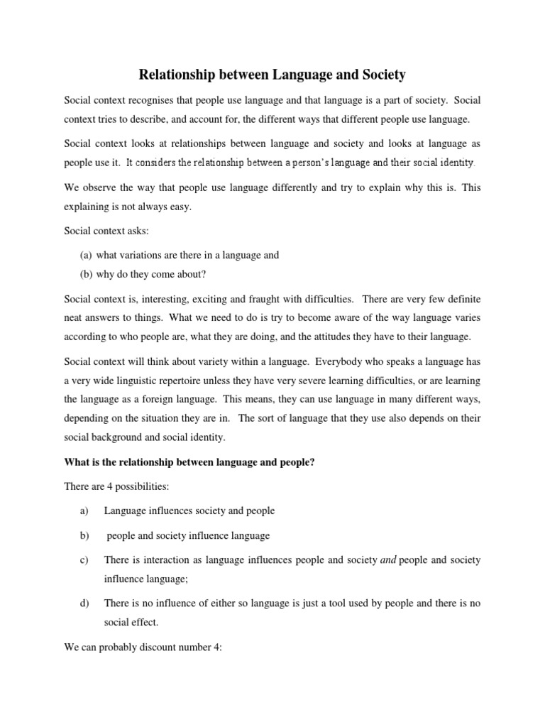 Relationship between Language and Society.docx | Accent ... Relationship between Language and Society.docx | Accent ...