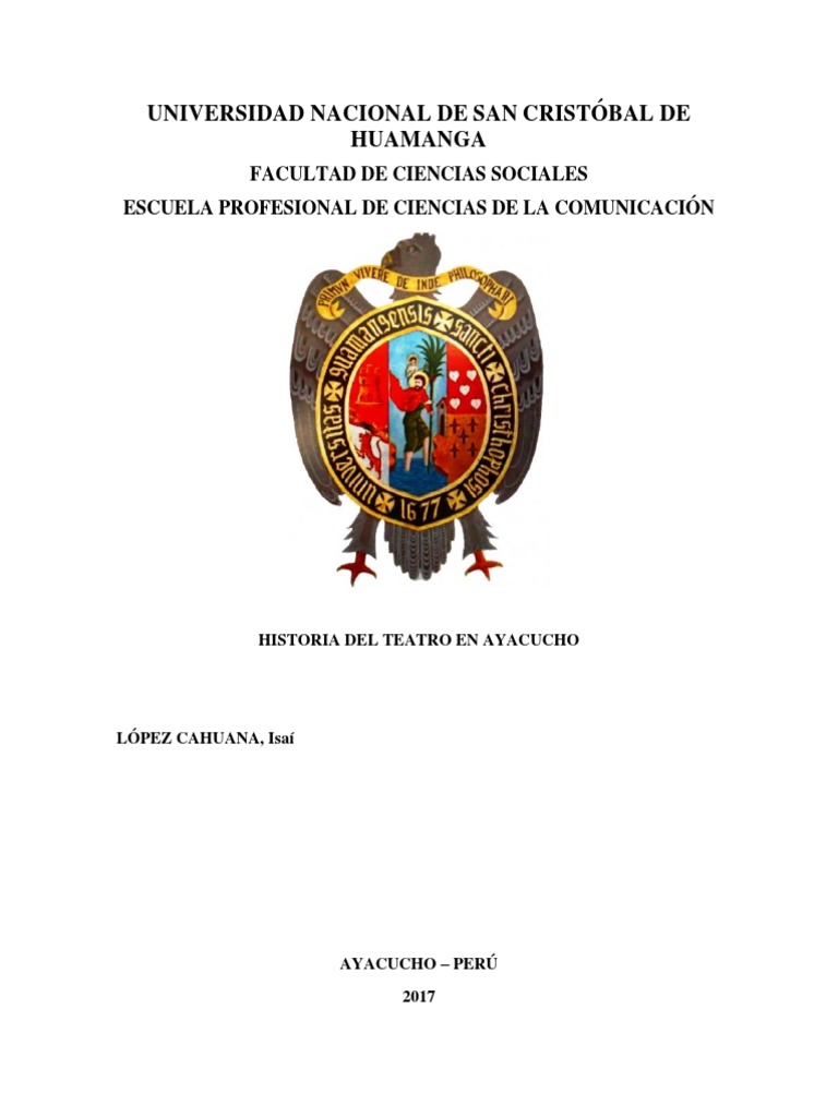 Historia del Teatro en Ayacucho | PDF | Arte | Historia