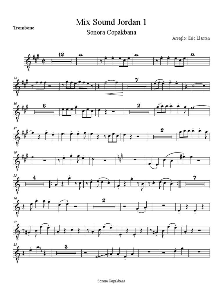 Mix Sound Jordan - Trombone | PDF