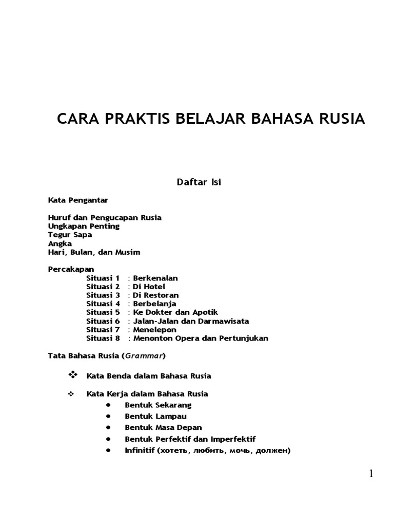 Bahasa Rusia | PDF