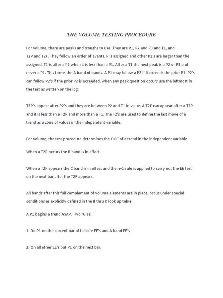 The Volume Testing Procedure | PDF | Teaching Mathematics