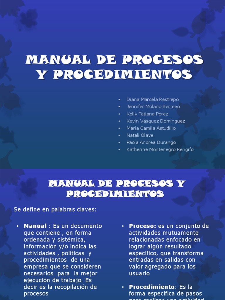 Manual de Procesos y Procedimientos | PDF | Gestión de recursos humanos | Business
