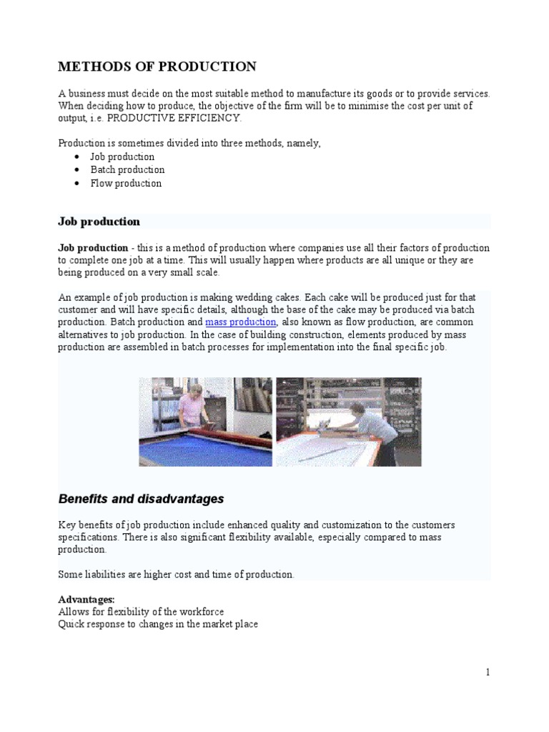 Methods of Production | PDF | Mass Production | Sewing