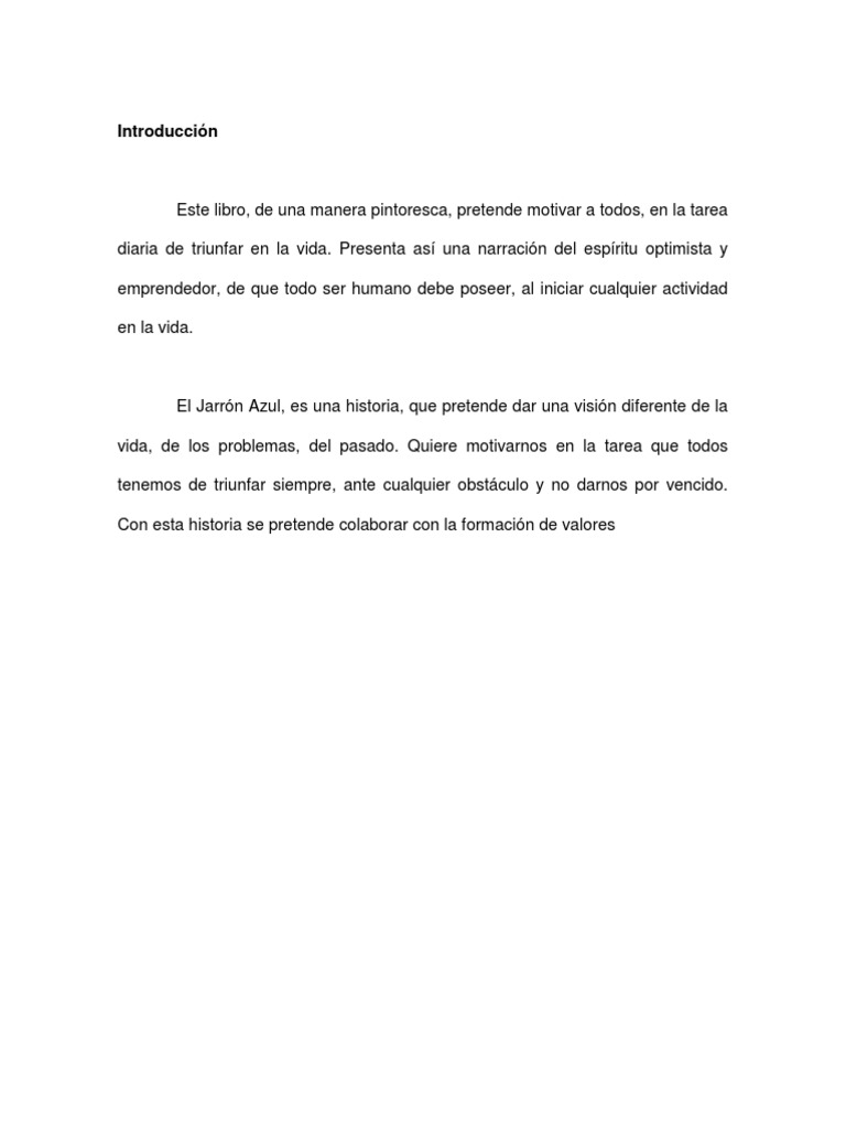 El Jarrón Azul: Lecciones de Perseverancia | PDF | Ocio
