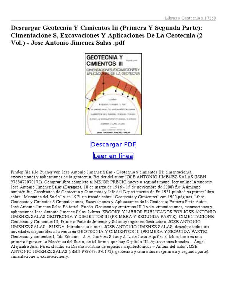 Geotecnia Y Cimientos III (Primera Y Segunda Parte) Cimentacione S ...