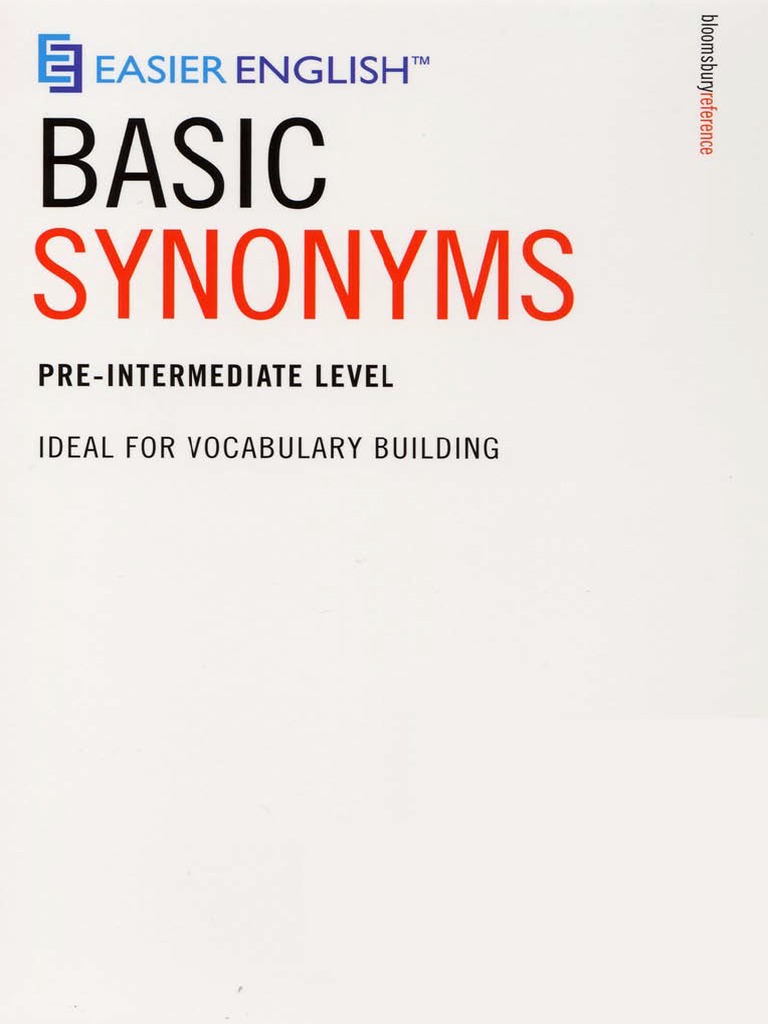 Basic Synonyms | PDF | Anger | Publishing