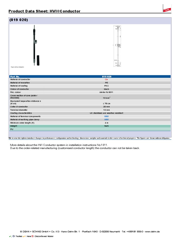 Product Data Sheet: HVI®Conductor (819 020) : Part No. 819 020 | PDF ...