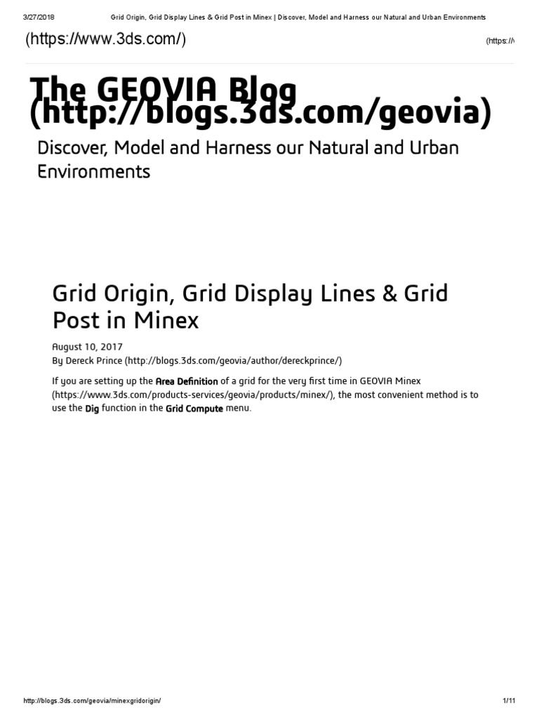 Grid Origin, Grid Display Lines & Grid Post in Minex | PDF | Menu (Computing) | Computing