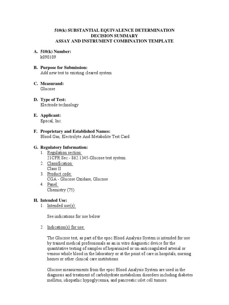 FDA Bgem Test Card | PDF | Monitoring (Medicine) | Medical Device
