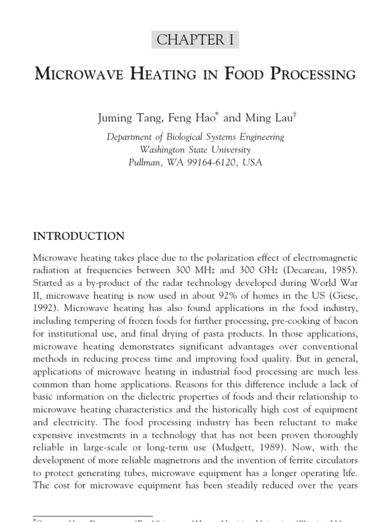 Microwave Heating | PDF | Dielectric | Transmission Line