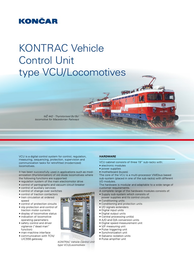 VCU Control System for Electric Locomotives | PDF | Digital Electronics ...