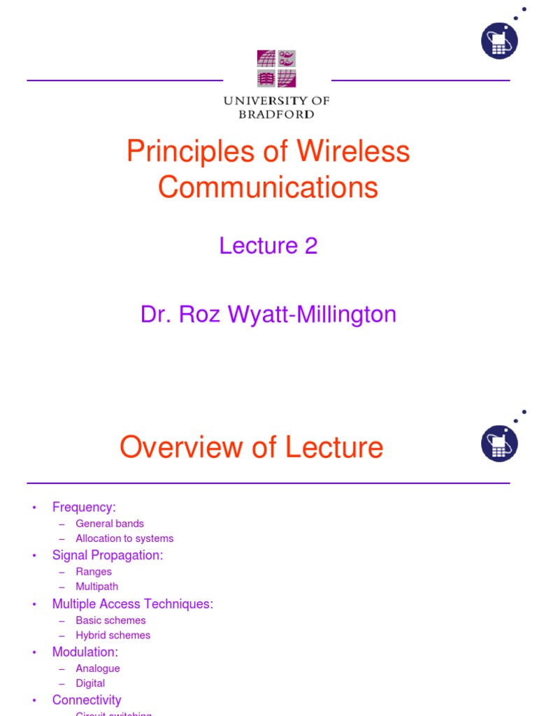 Principles of Wireless Communications | PDF | Modulation | Packet Switching