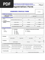 Learners Profile Form | PDF