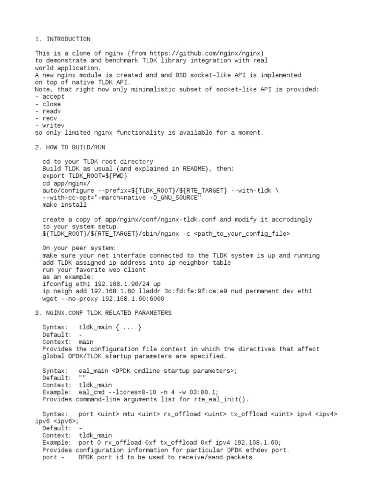 TLDK Nginx | PDF | I Pv6 | Port (Computer Networking)